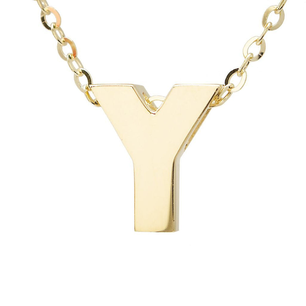 14K Gold Initial "Y" Necklace