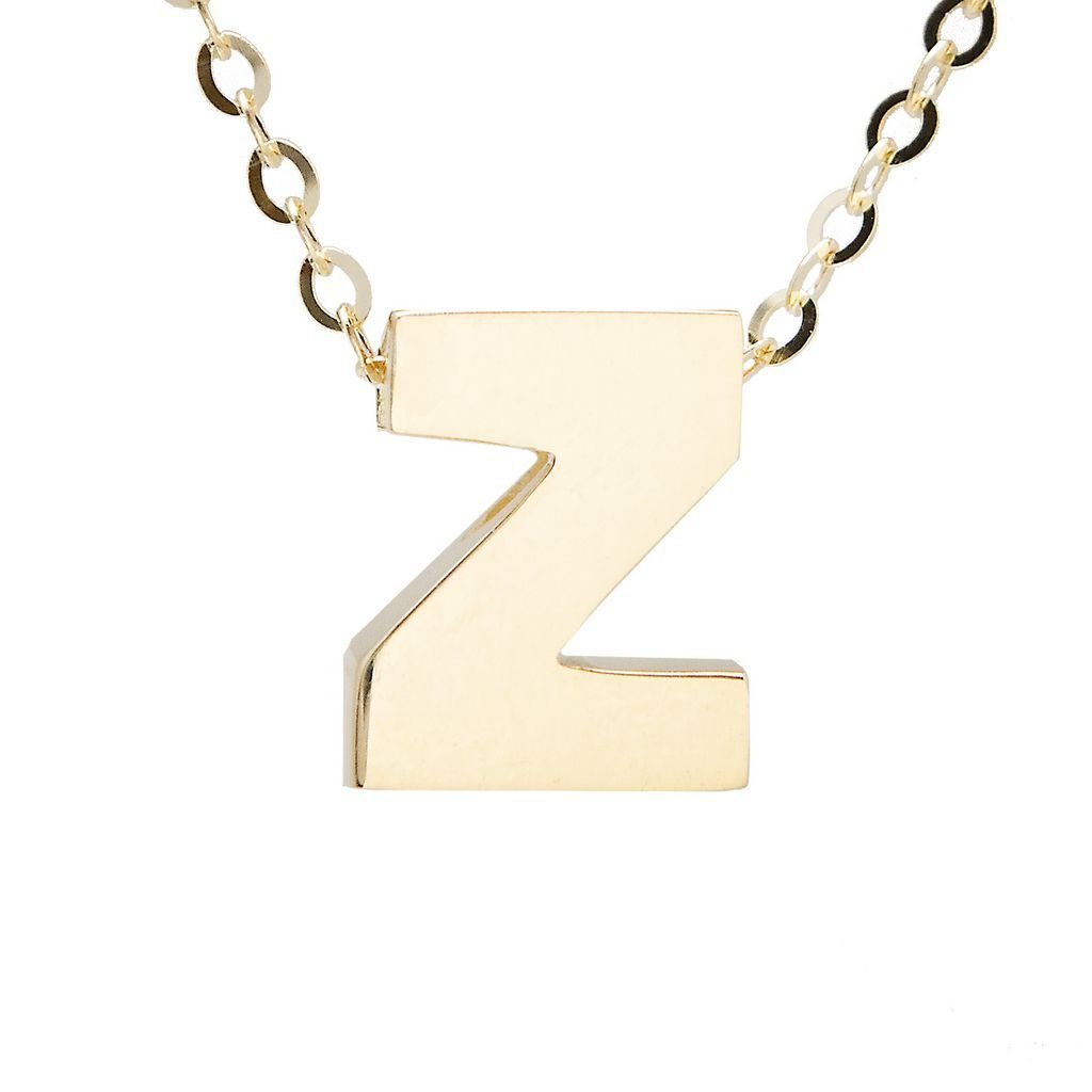 14K Gold Initial "Z" Necklace