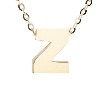 14K Gold Initial "Z" Necklace